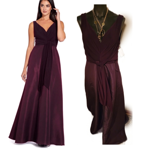 Adrianna Papell | Dresses | Adrianna Papell Sleeveless Taffeta Gown Sz ...